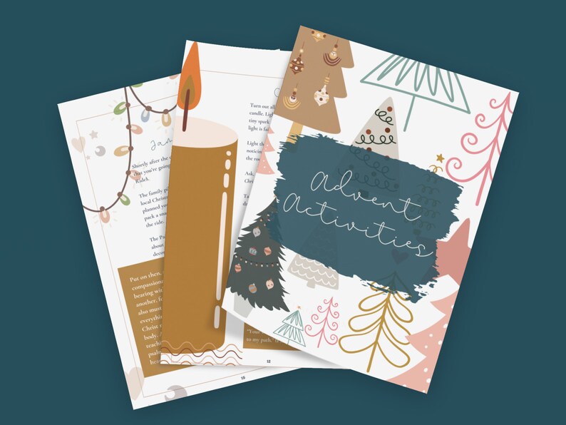 Advent Activity Book Advent Calendar Kids Advent Wreath Activity ...