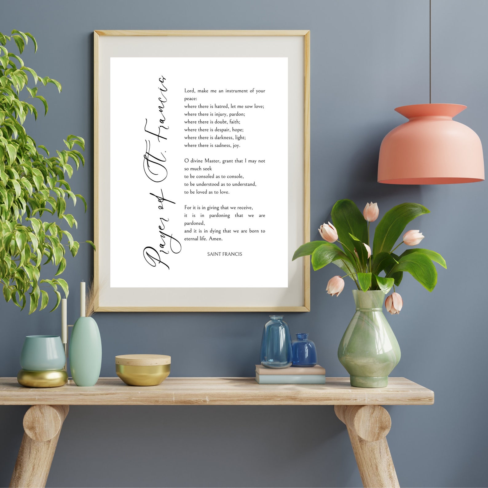 St. Francis Prayer Printable Saint Francis Prayer Wall Art Printable ...