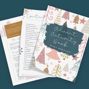 Advent Activity Book Advent Calendar Kids Advent Wreath Activity ...