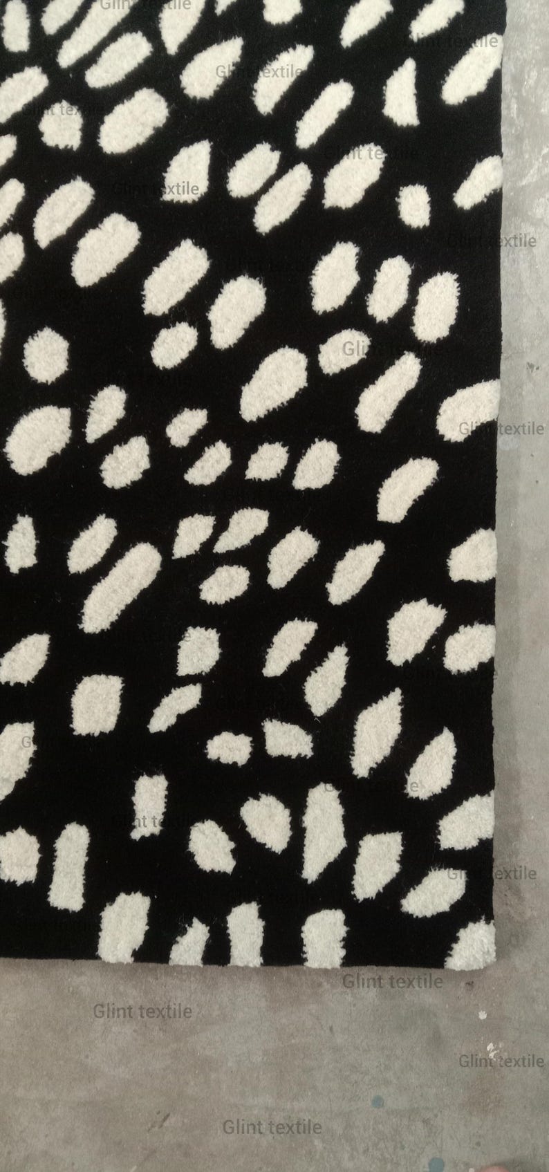 Leopard Skin Rug | Black White | Cheetah Area Rug | Living Room Rug ...