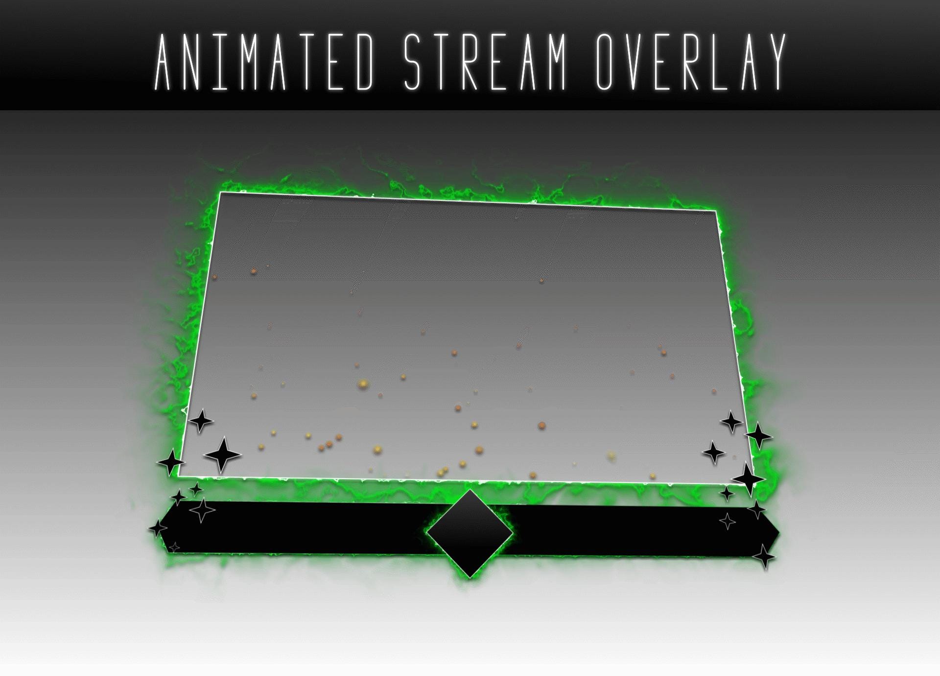 Animated Green Fire Stream Overlay Package for Twitch, Vtuber - Etsy