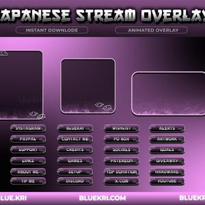 Japanese-themed Animated Stream Overlay | Stream Overlays, Panels ...