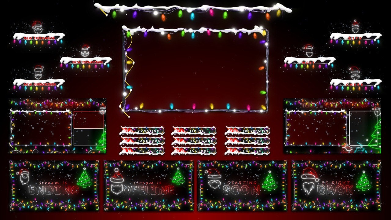 Animated Stream Package Xmas Lo-fi Desk, Christmas Stream Package ...