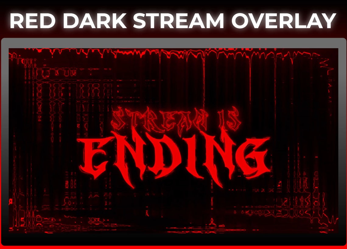 RED Stream Overlays Package for Twitch, Youtube - Twitch Overlays ...