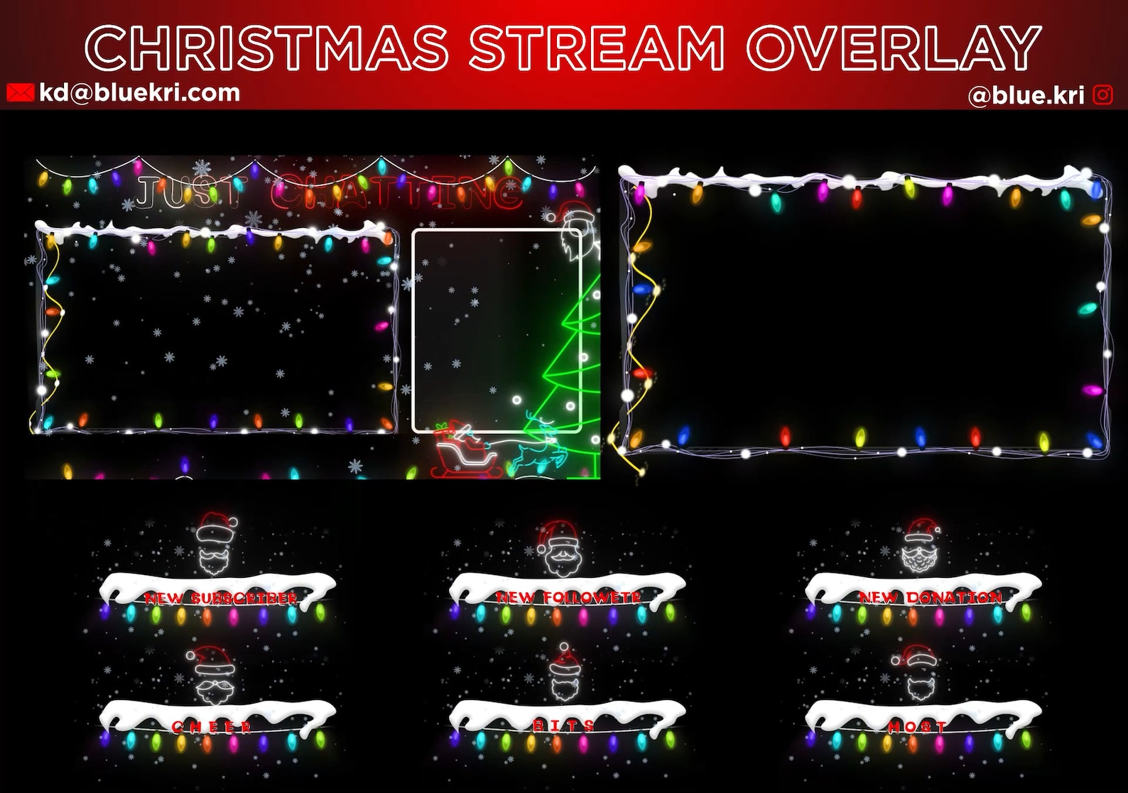 Animated Stream Package Xmas Lo-fi Desk, Christmas Stream Package ...