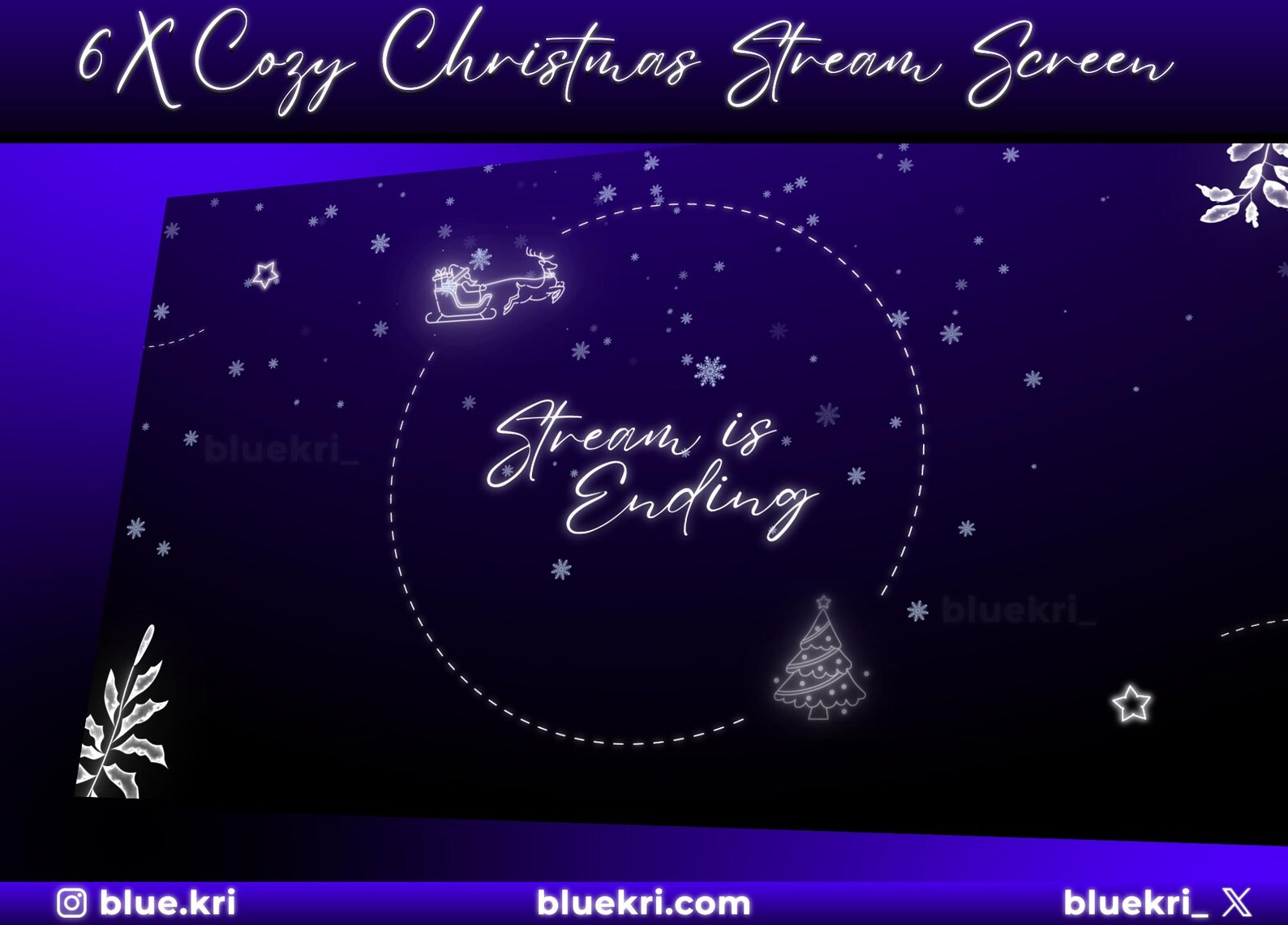 Twitch Animated Screens, Christmas Stream Overlay Design, Cozy Twitch ...