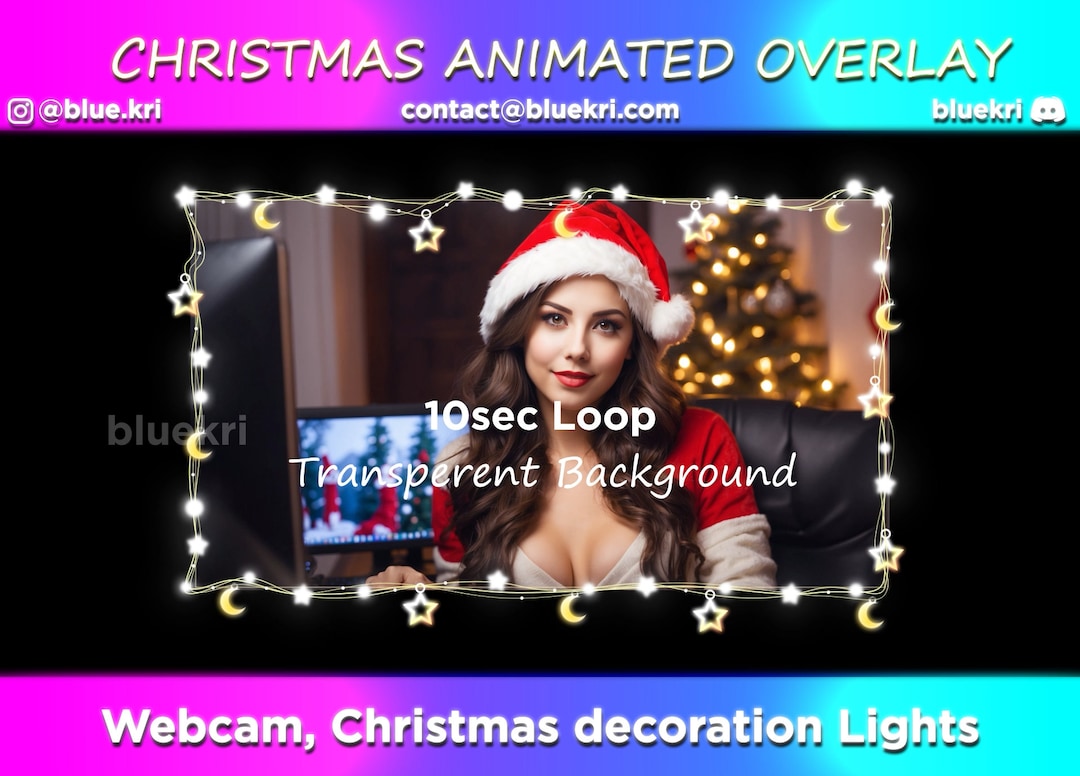 Twitch Animated Christmas Webcam Overlay / Holiday Twitch Webcam ...