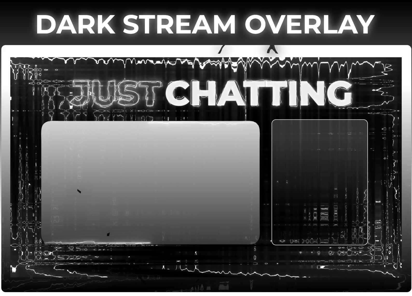 Animated DARK Stream Overlays Package for Twitch, Dark Stream Overlay ...