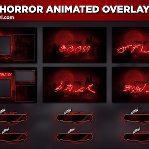 Gothic Vampire Twitch Overlay Animated | Horror Bat Stream Package for ...
