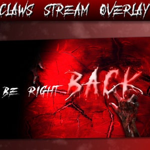 Claws Animated Twitch Overlay, Red Stream Package, Twitch Alerts, Scene ...