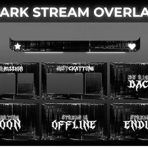 Dark Stream Overlay Package | Animated Twitch Overlay Package | Dark ...