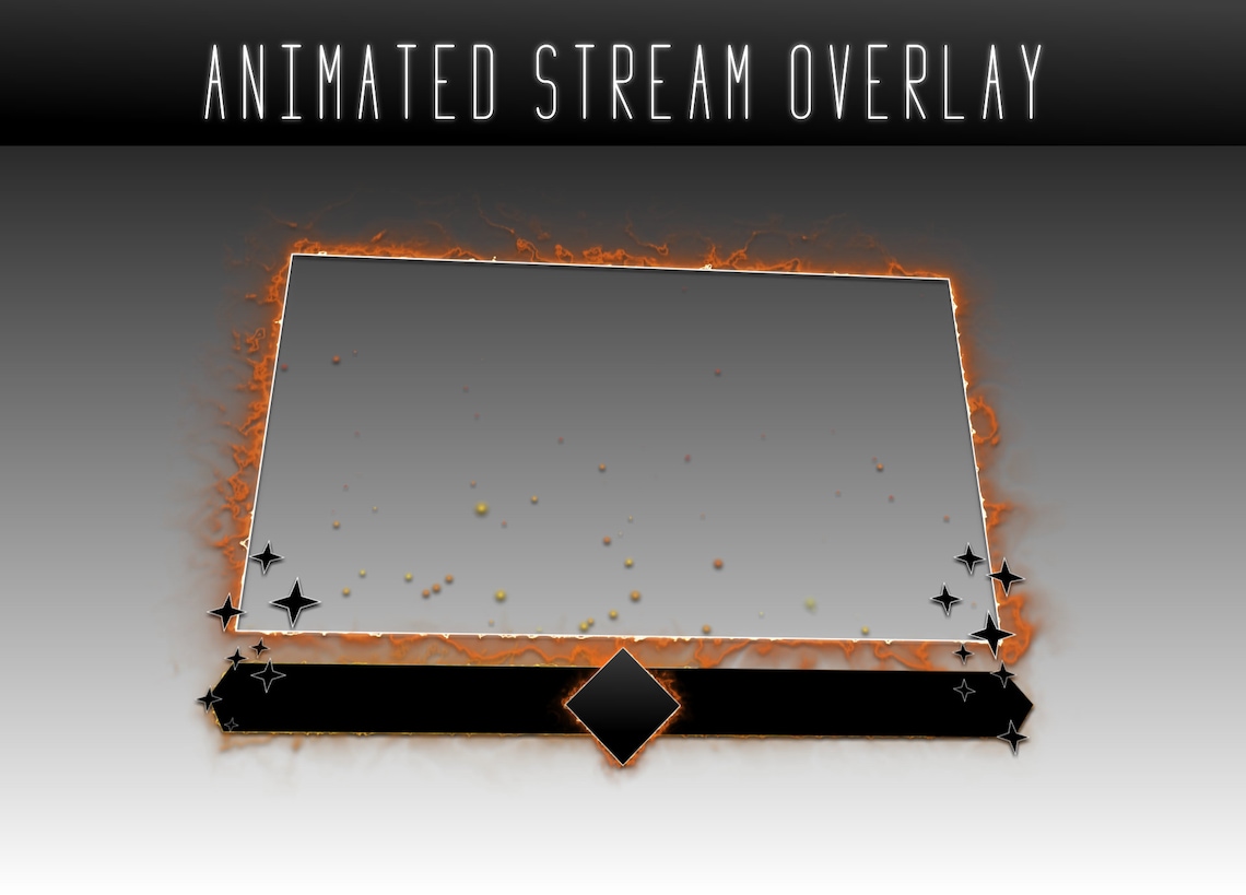 Animated Fire Stream Overlay Package: Twitch, Youtube Theme, Streamer ...