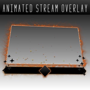 Animated Fire Stream Overlay Package: Twitch, Youtube Theme, Streamer ...