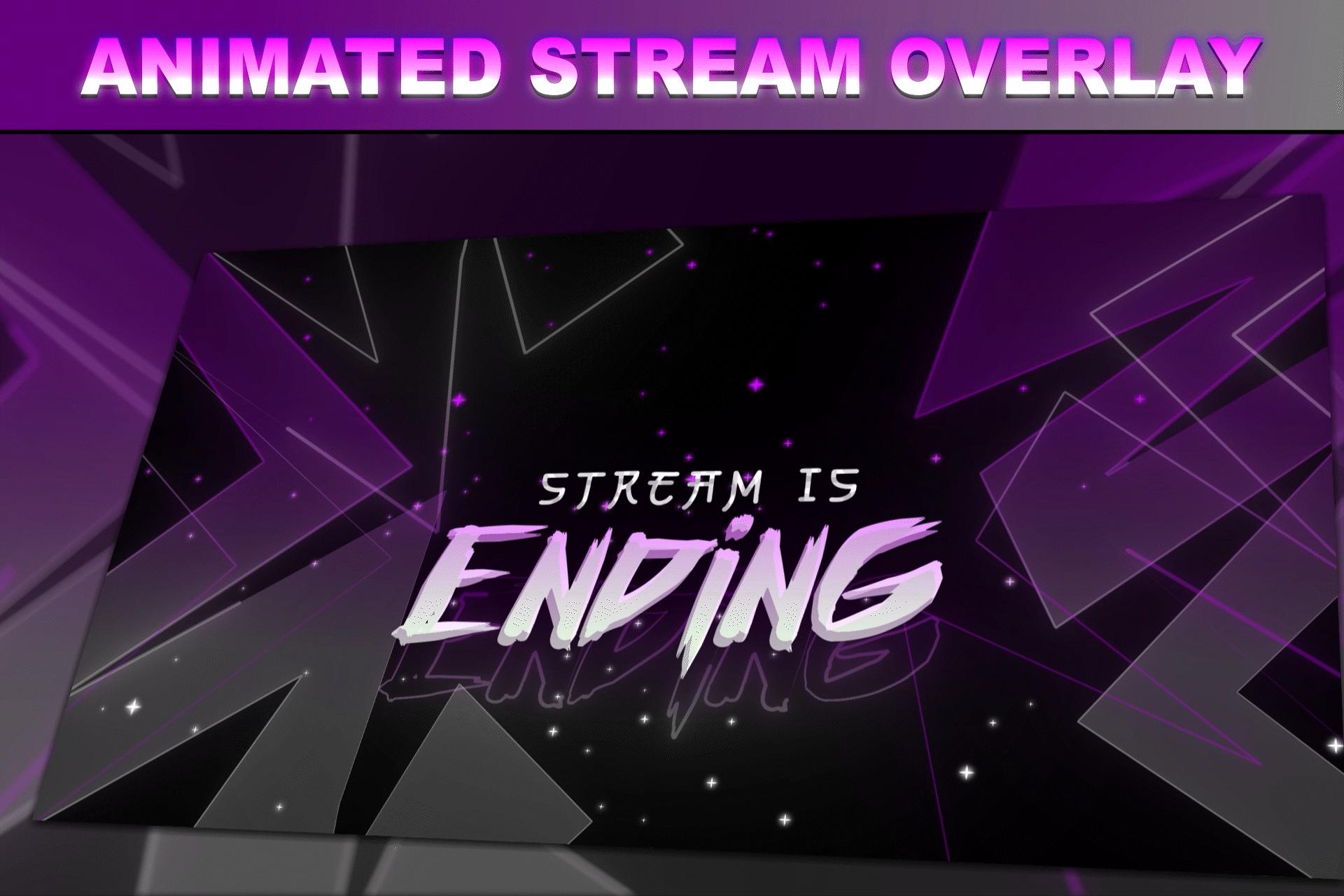 Neon Purple Animated Stream Overlay Package | Twitch Overlay - Etsy