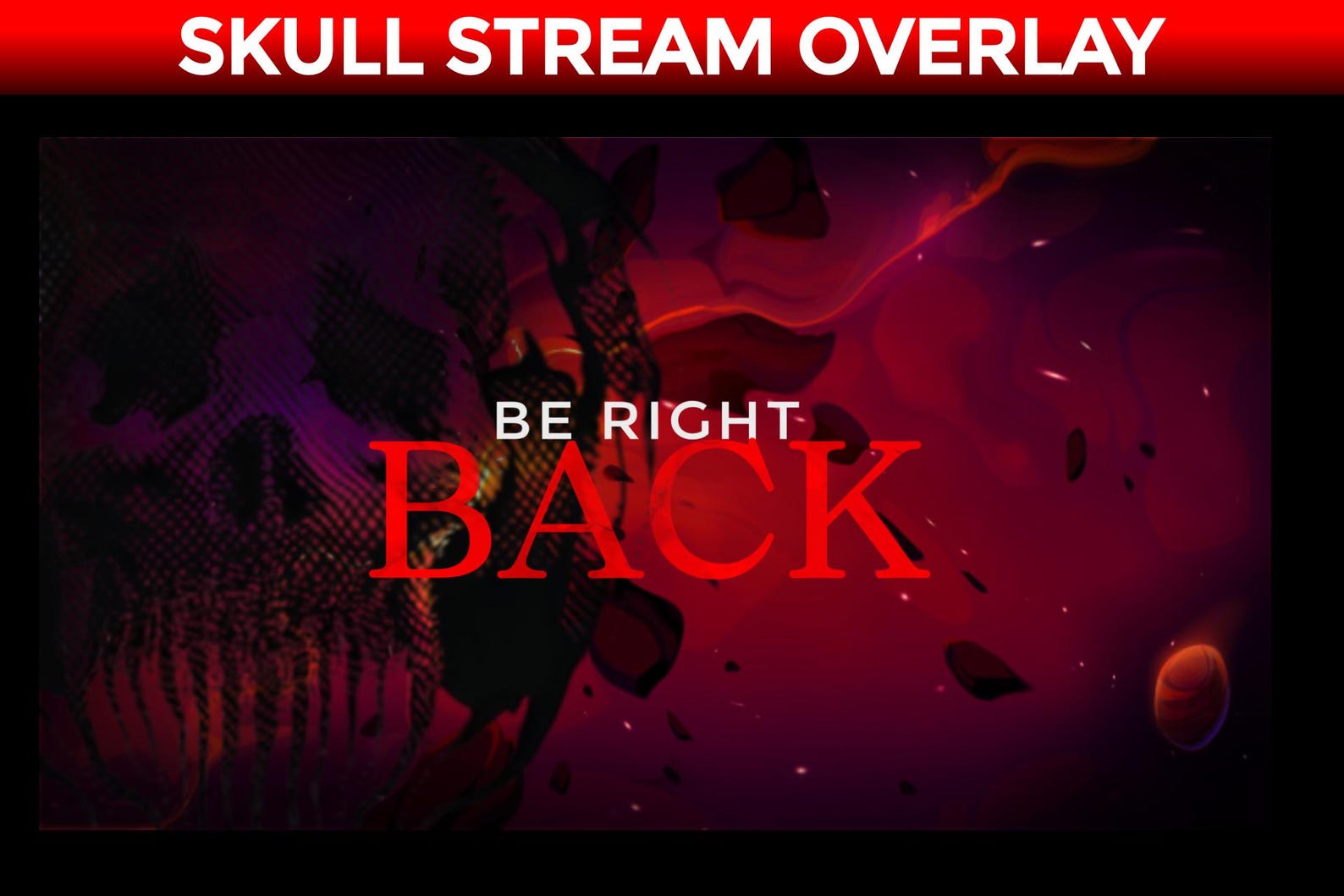 Skull-themed Streaming Overlay | Gothic Aesthetic for Streamers | Red ...