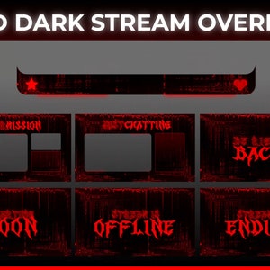 RED Stream Overlays Package for Twitch, Youtube - Twitch Overlays ...