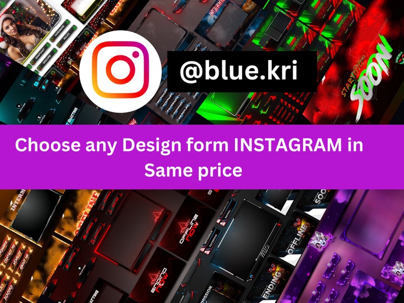 Custom Animated Twitch Overlays, Custom Twitch Overlay Package L ...