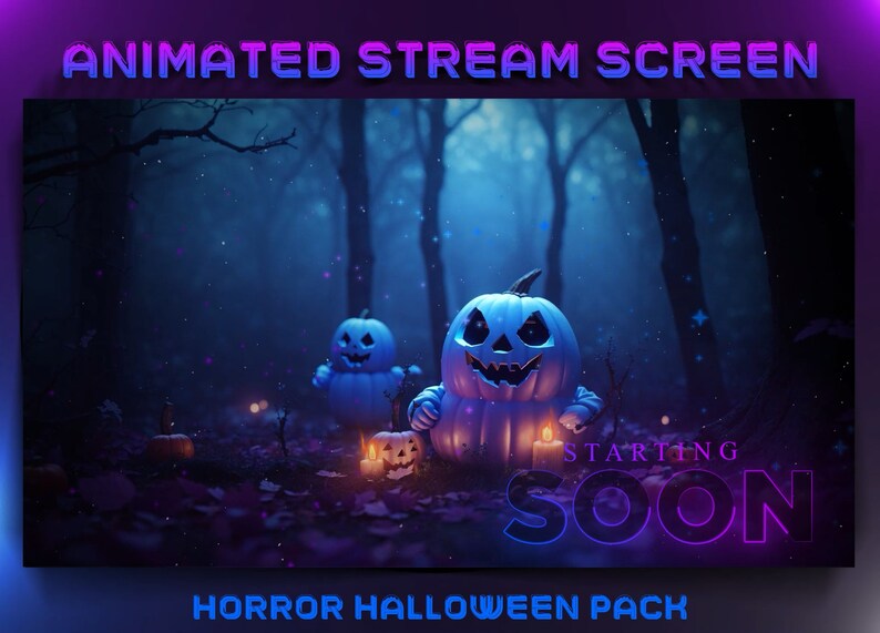 Halloween Animated Stream Screens: Pumpkin Twitch Overlay Package - Etsy
