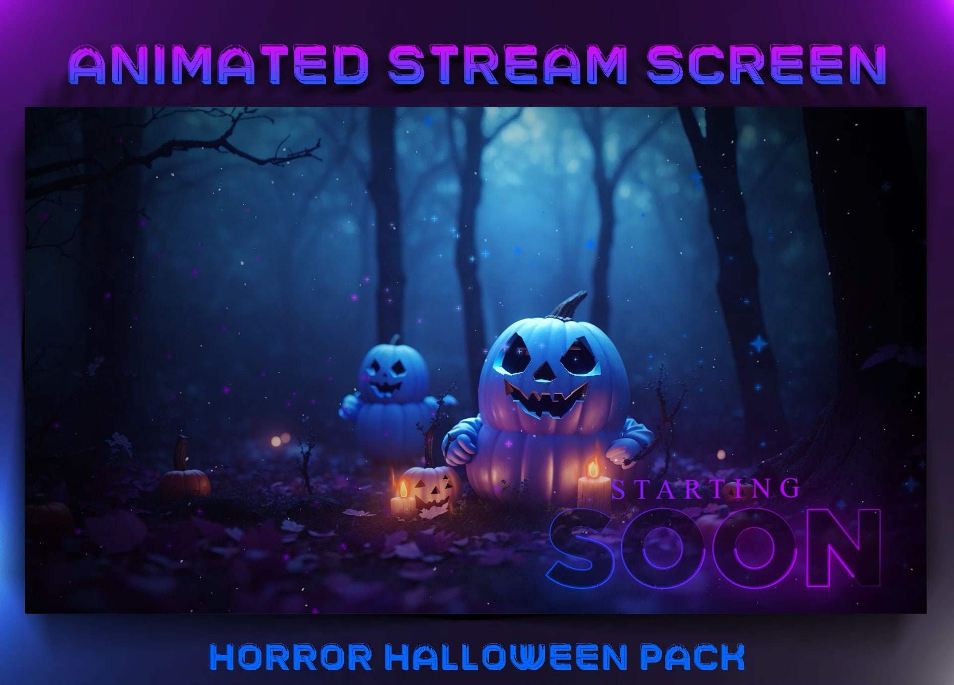 Halloween Animated Stream Screens: Pumpkin Twitch Overlay Package - Etsy
