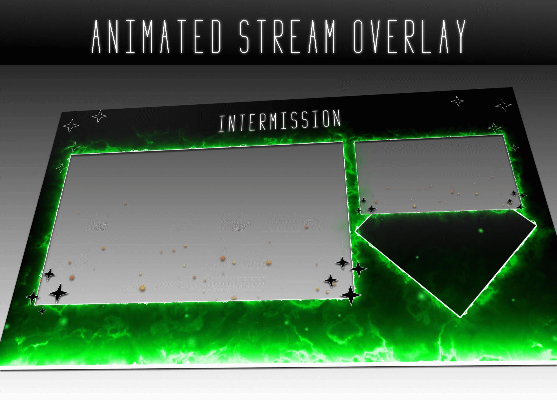 Animated Green Fire Stream Overlay Package for Twitch, Vtuber - Etsy
