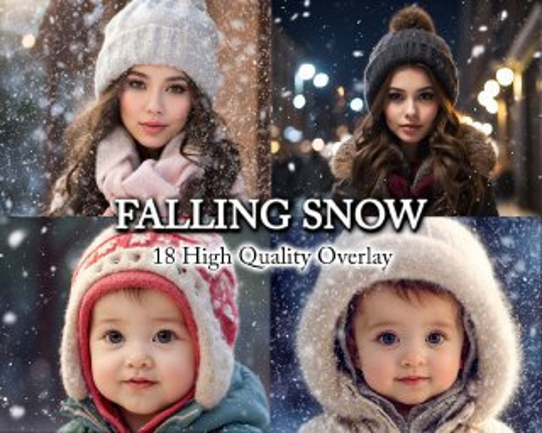 Realistic Snow Overlays for Festive Photo Editing, Realistic Snow ...