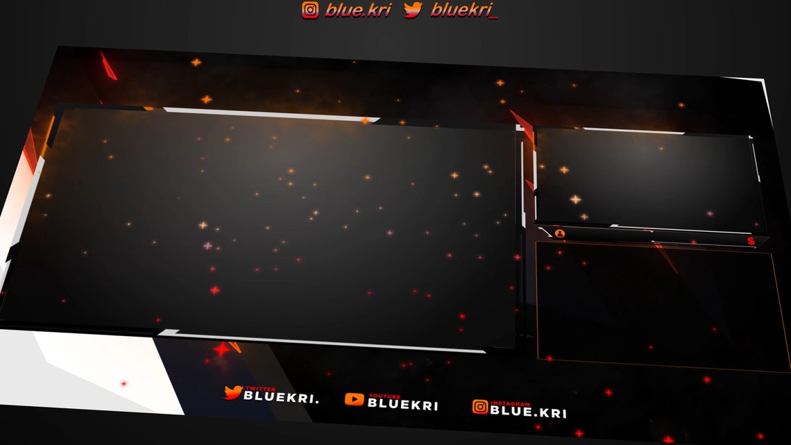 Orange Animated Twitch Overlay Bundle Full Stream Package With Alerts ...