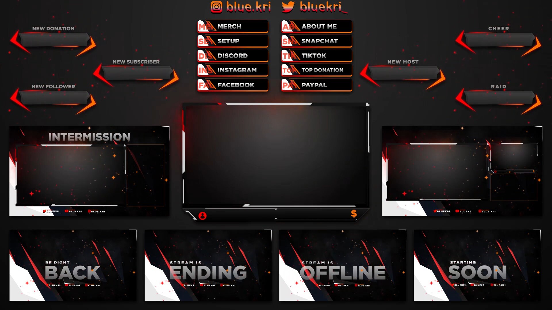 Custom Twitch Overlay Package L ANIMATED Stream Package, CUSTOM Animated Twitch Overlays Screens ...