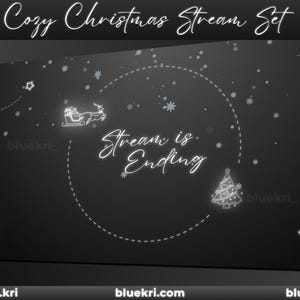 Gray Christmas Animated Twitch Overlay Package - Etsy