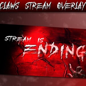 Claws Animated Twitch Overlay, Red Stream Package, Twitch Alerts, Scene ...
