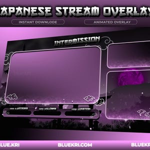 Japanese-themed Animated Stream Overlay | Stream Overlays, Panels ...