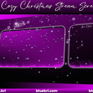 Cozy Christmas Animated Stream Screens, Holiday Twitch Overlay (digital ...