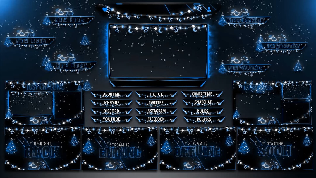 Animated Stream Package Xmas Lo-fi Desk, Christmas Stream Package ...