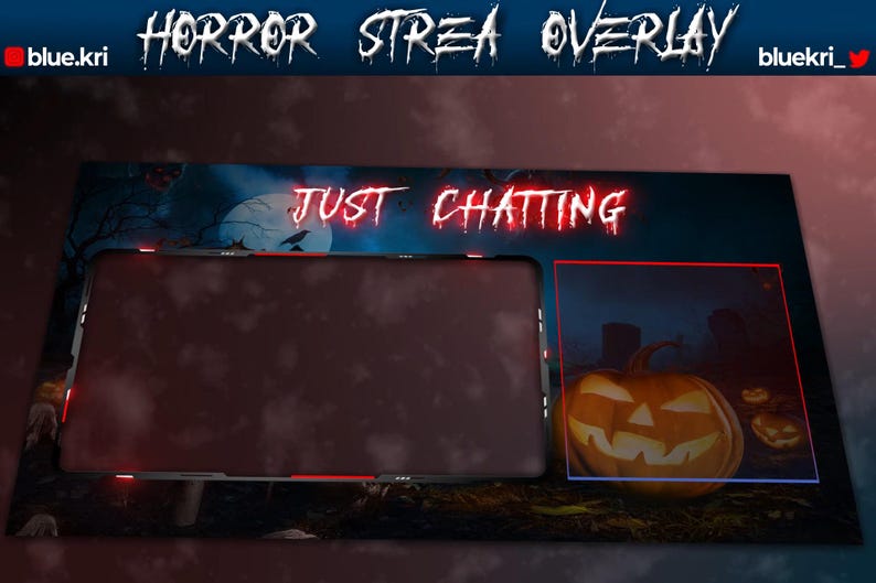 Animated Horror Stream Overlay Pack | Dark Halloween Graveyard Theme ...