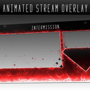 Animated Red Stream Overlay Pack | Neon Fire Cyberpunk Theme | Twitch ...