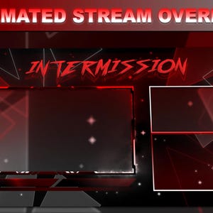 Red Animated Stream Overlay | Futuristic Twitch Package - Etsy