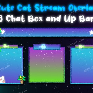 Cute Cat Animated Stream Overlay | Cute Lo-fi Twitch Overlays & Alerts ...