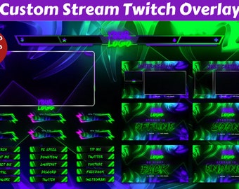 Custom Twitch Overlay Package L ANIMATED Stream Package, CUSTOM ...