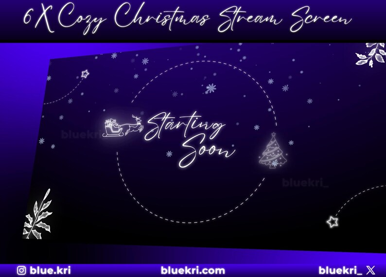 Twitch Animated Screens, Christmas Stream Overlay Design, Cozy Twitch ...