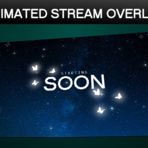 Animated Star Falling & Neon Space Stream Pack for Twitch Space Twitch ...