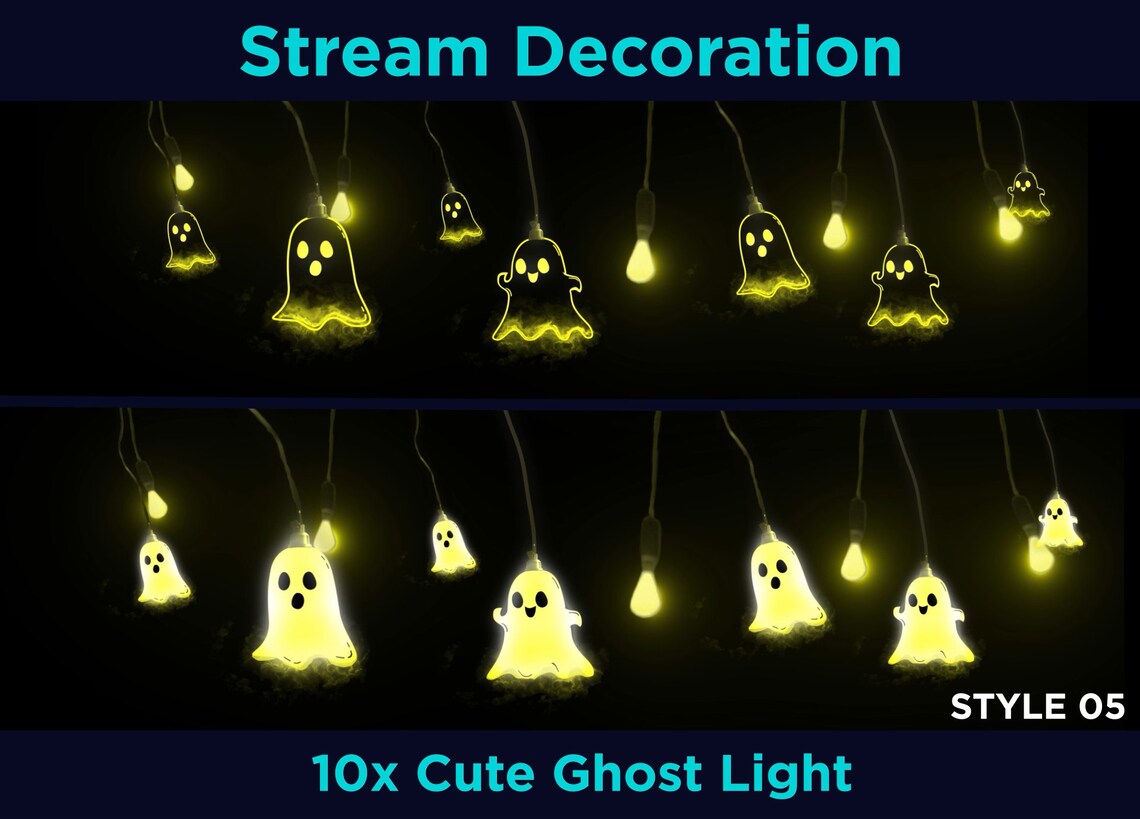 Halloween Animated Ghost Lights, Twitch Stream Decoration (10x WEBM) - Etsy