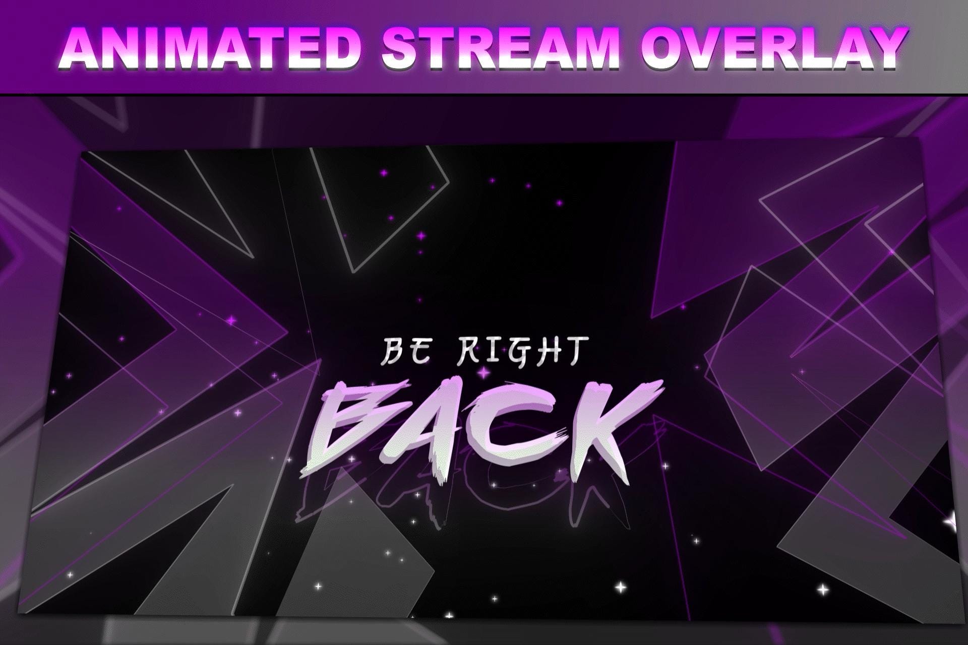 Neon Purple Animated Stream Overlay Package | Twitch Overlay - Etsy