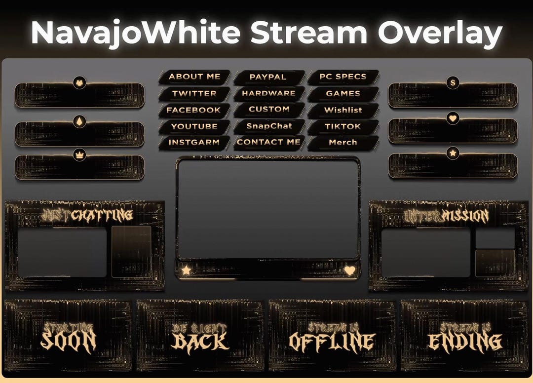 Animated Twitch Overlay Cyberpunk Neon, Digital Download, Stream ...