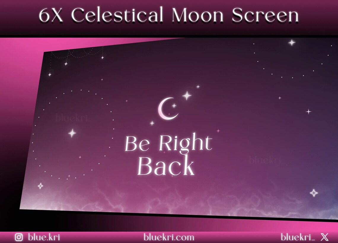 Minimal Moon Stream Pack - Celestial Screens Package| Celestial | Space ...