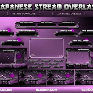 Japanese-themed Animated Stream Overlay | Stream Overlays, Panels ...