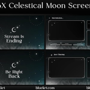 6X Celestial Moon Screen – Cosmic-themed Stream Screens | Animated ...