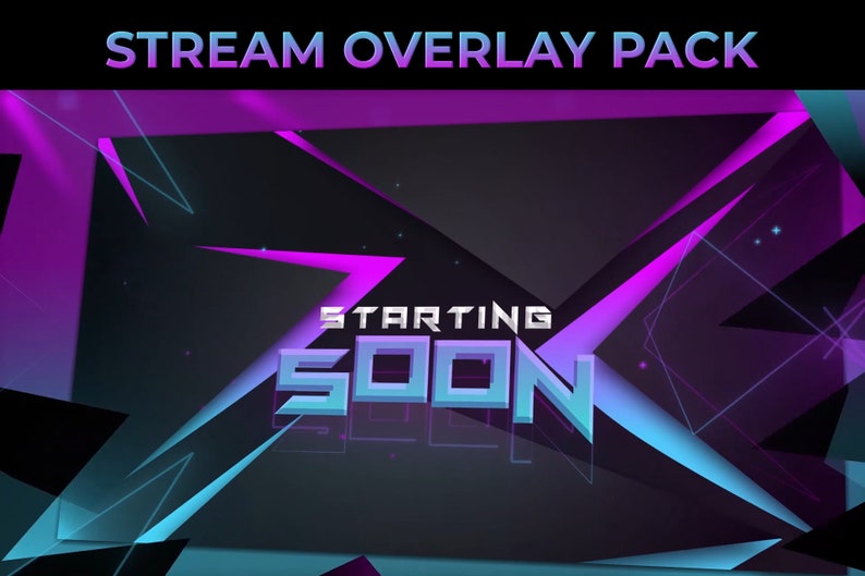 Purple Animated Stream Overlay Pack | Twitch Overlay Package | Animated ...