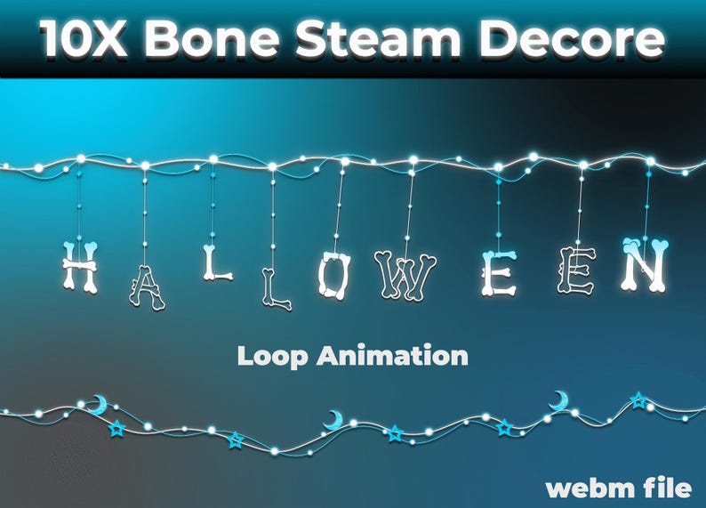 10X Bone Halloween Animated Stream Decorations for Twitch & OBS Studio ...