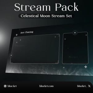 Celestial Moon Stream Overlay Pack | Experience With Mystical Night Sky ...