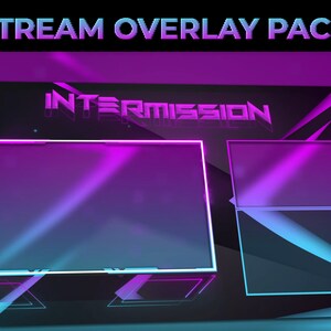 Purple Animated Stream Overlay Pack | Twitch Overlay Package | Animated ...