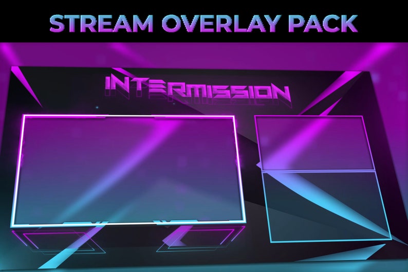 Purple Animated Stream Overlay Pack | Twitch Overlay Package | Animated ...